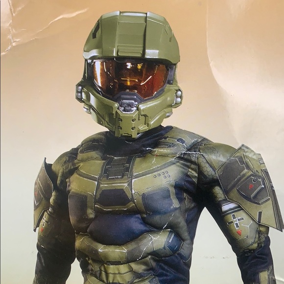 Disguise | Costumes | Holo Master Chief Muscle Boys Jumpsuit Size S ...